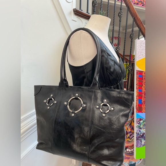 Claudia Firenze | Bags | Claudia Firenze Black Genuine Leather Shoulder ...
